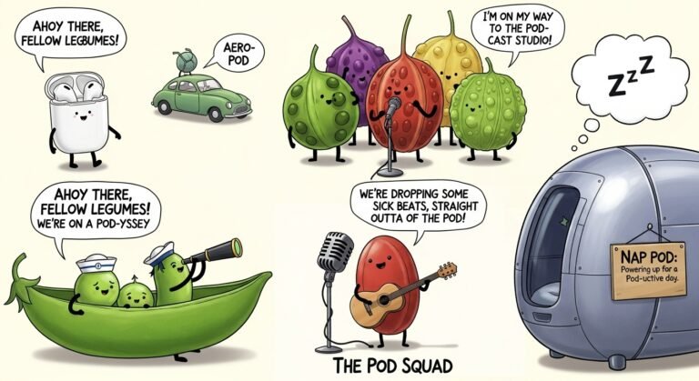 214+ Funny Pod Puns That Will Pop Into Your Favorites - Punsvault